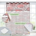 BZSMCE Glass Rose Pattern Bathroom Shower Curtain Set with Hooks ...