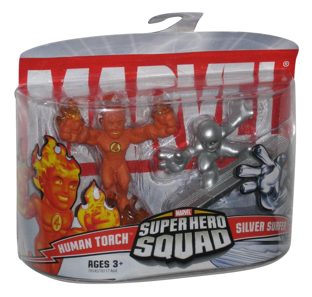 Marvel Super Hero Squad Fantastic Four Human Torch And Silver Surfer
