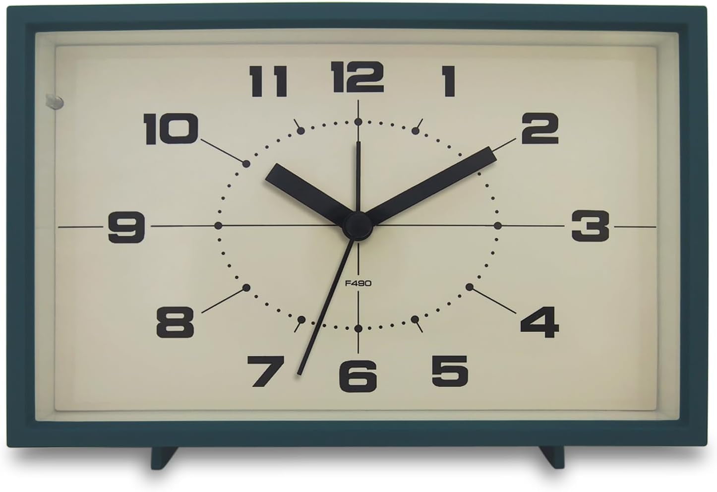 Analog Alarm Clock, 6 inch Silent Non Ticking Small Clock with Night ...