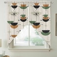Bohemian Swag Curtain Valance for Window 2 Panels Orange Navy Blue ...