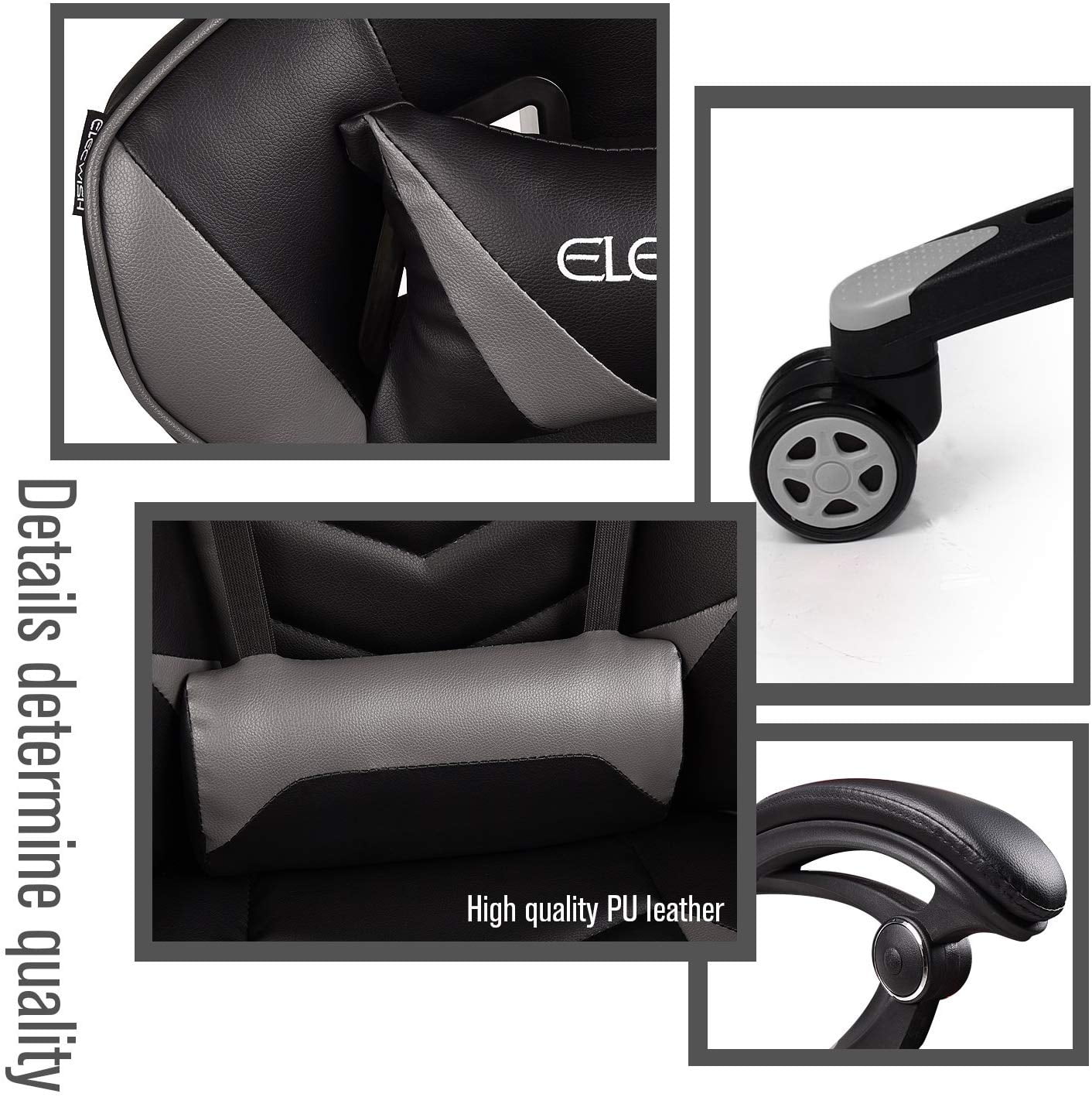 Buy Elecwish Ergonomic Adjustable Lumbar High Back Has Arms Swivel ...