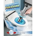 OhhGo High Pressure Air Toilet Plunger Set, Stainless Steel Manual ...