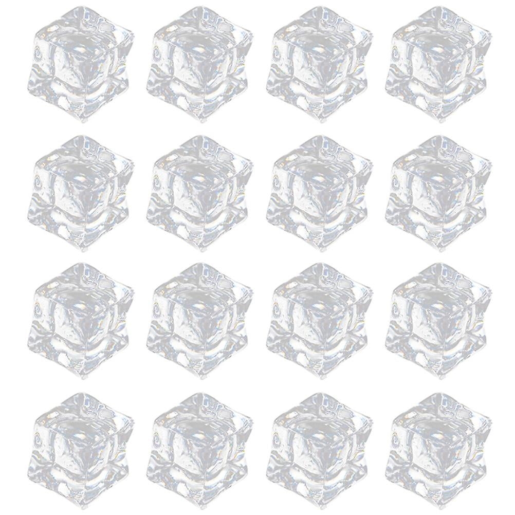 200pcs Fake Ice Cubes Clear Acrylic Ice Cubes Reusable Fake Ice ...