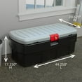 Rubbermaid Tough 48 Gal Heavy Duty Plastic Storage Bins with Large Lid ...