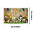 Easter Decoration Backdrop Cloth Colorful Egg Bunny Pattern Photography ...