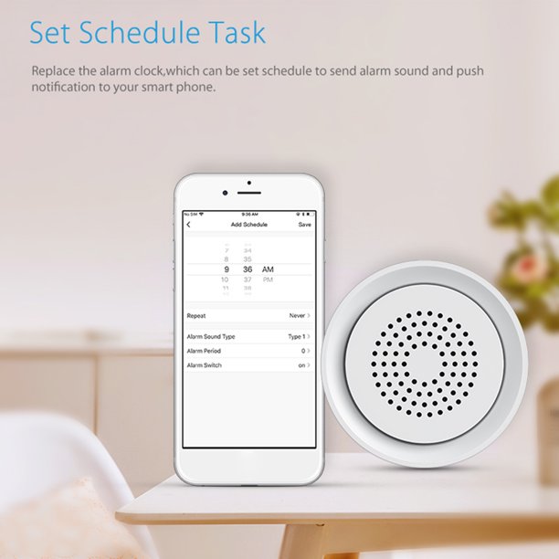 Sirena De Alarma USB Sound Light Sirena 2.4Ghz WiFi Temperatura Humedad ...