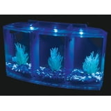 PENN-PLAX Deluxe Triple Betta Bow Tank Kit – 0.7 Gallon in Blue ...