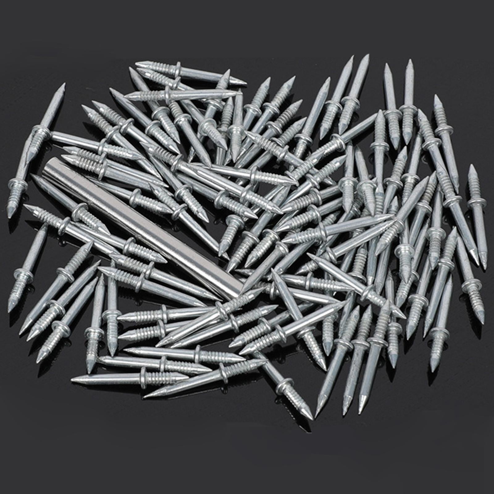 300x Clavos de doble cabeza Clavos de carpintería, construcción, sofás ...