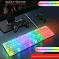 Transparent Wired Gaming Keyboard, RGB Backlit Mechanical Feel Gaming ...
