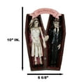 Love Never Dies Skeleton Wedding Couple Holding Hands Inside Coffins Figurine - Walmart.com