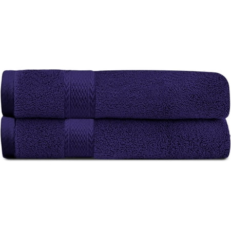 Canadian Linen Economy Purple Bath Towel Set, 2 Pack Bathroom Towels ...