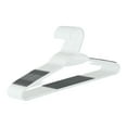 Mainstays Clothing Hangers, 30 Pack, White, Durable Plastic, TPE Grips ...