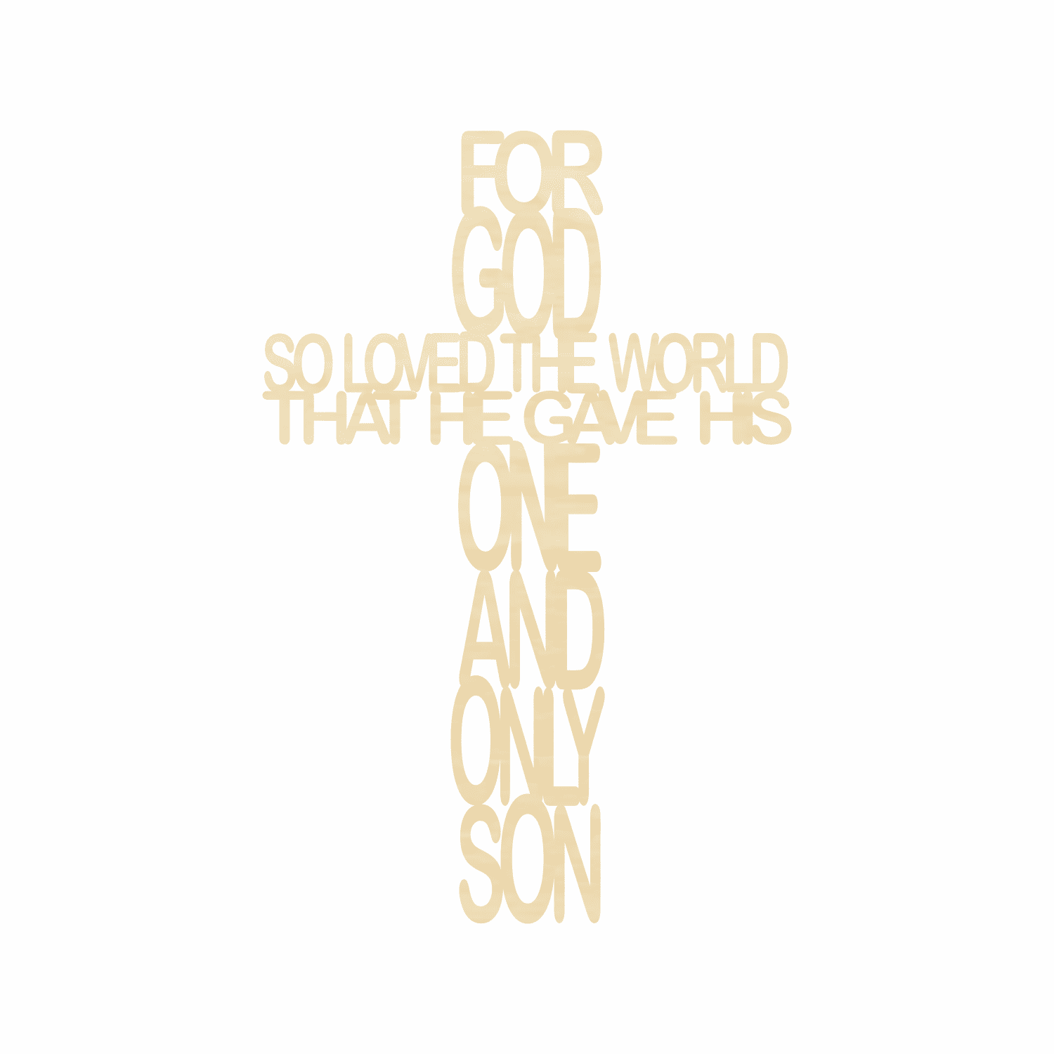 Word Cross Wood Cutout, Available in Multiple Sizes and Thicknesses ...