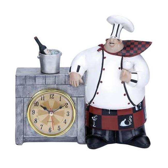 Woodland Import 20603 Chef Wall Clock Detailed with Bold Numerals ...