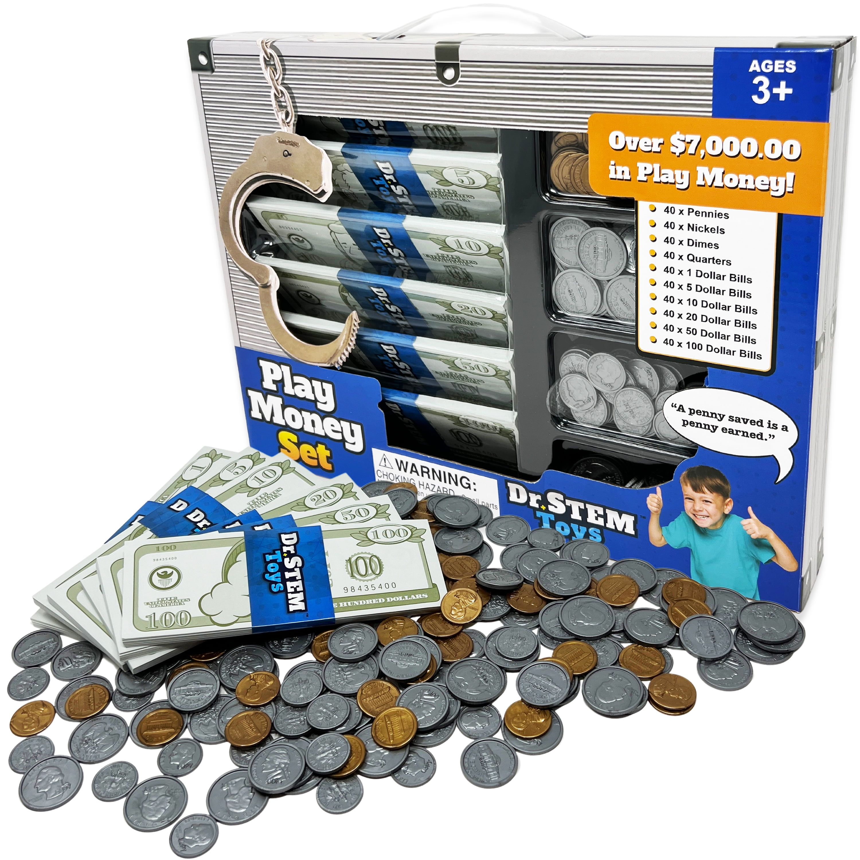 Dr. STEM Toys Play Money for Kids: Durable Boxed Set Provides 400 ...