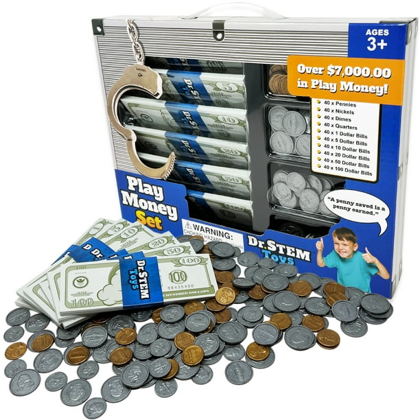 Dr. STEM Toys Play Money for Kids: Durable Boxed Set Provides 400 ...
