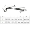 L Shaped Angled Hex Socket Wrench Steel Double Ended Elbow Tube Socket ...