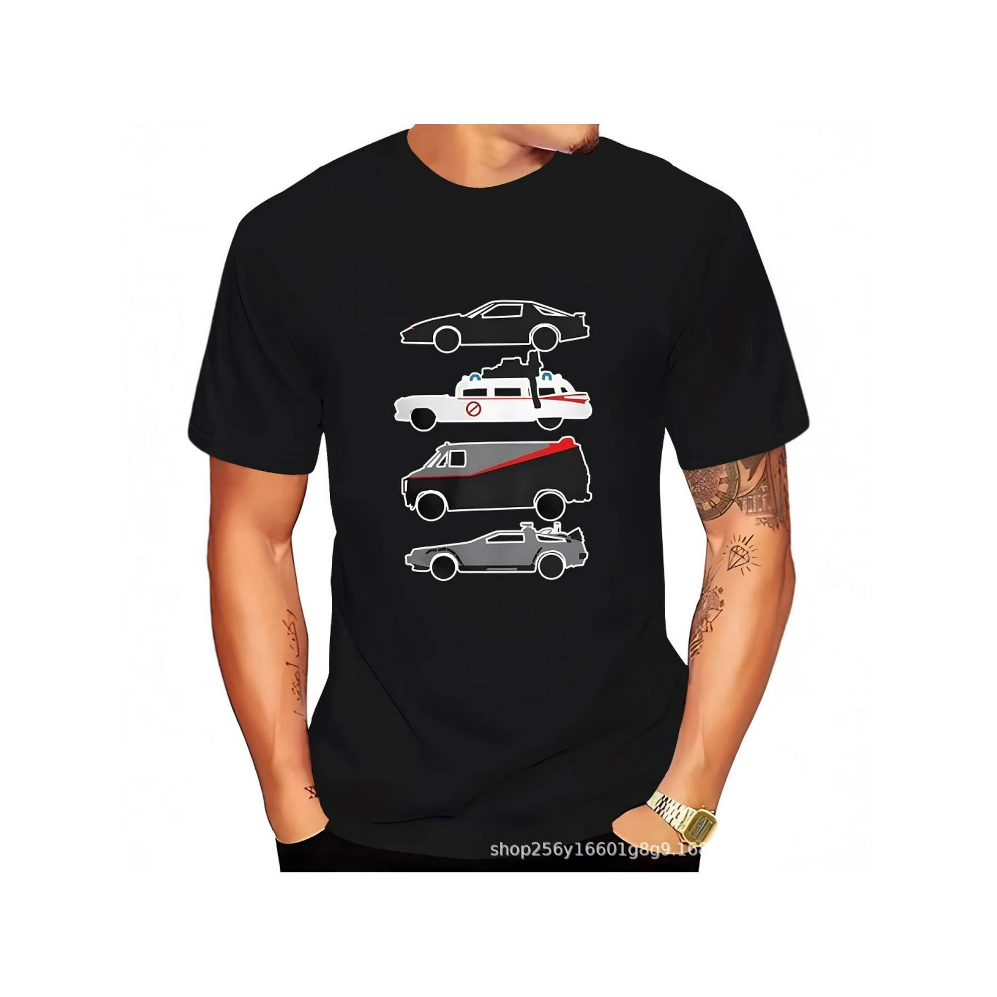 Click here for Generic Classic Movie Car Silhouette Print T-Shirt... prices