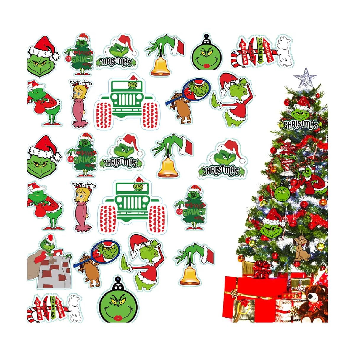 24 Grinch Muñecos Colgantes Árbol Navidad Adornos grinch | Walmart en línea