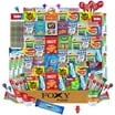 Foxy Fane Deluxe Snack Box - 120ct Assorted Party Fun Grocery Items ...