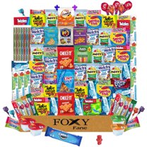 Foxy Fane Deluxe Snack Box - 120ct Assorted Party Fun Grocery Items ...