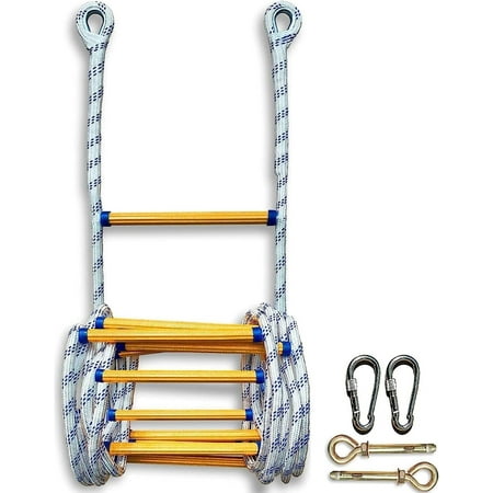 SHAR Portable Emergency Escape Fireproof Rope Ladder(Size : 3m/9.8ft ...