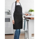 Mainstays Chef Kitchen Apron, 28" x 32" Cotton Bib Apron with Pockets ...