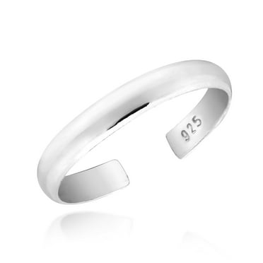 Sterling Silver 7mm Polished Plain SL Band, Available in 8 Sizes ...