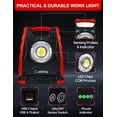 4400 rechargeable work lights, portable floodlights under hood work ...