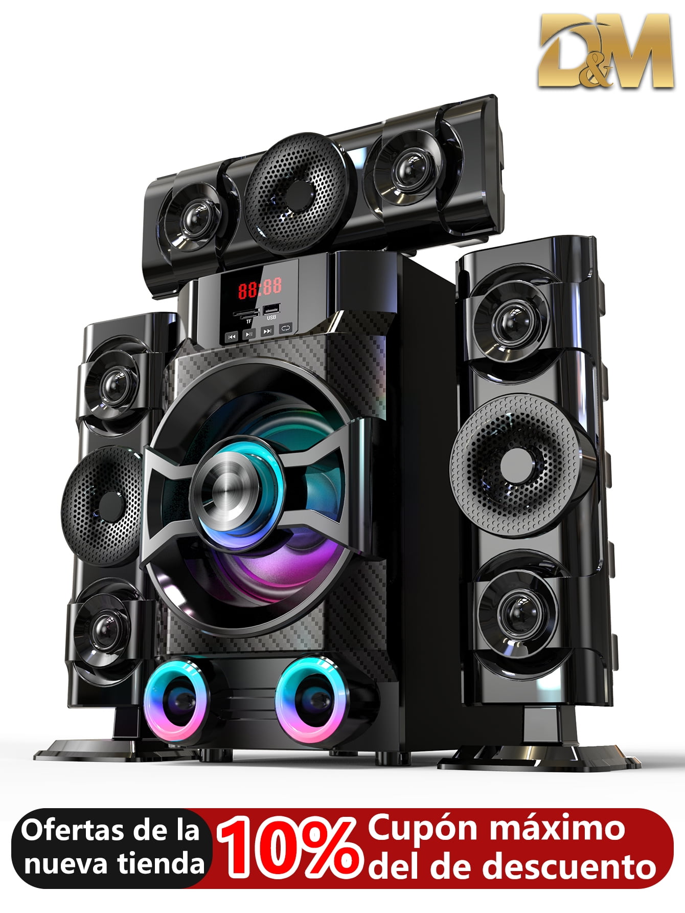 Bocinas Multimedia Estéreo Del Bocina Teatro En Casa Bluetooth Color ...