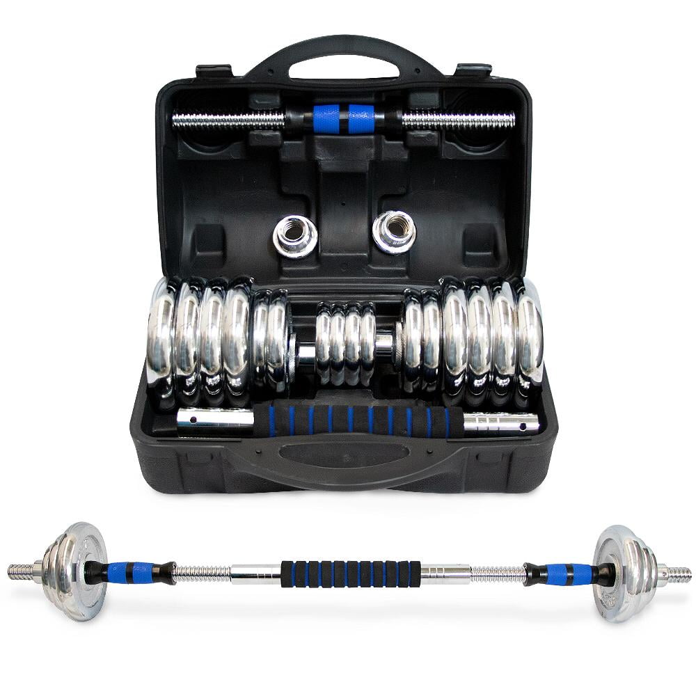 Kit de Pesas SVELFIK 60 Libras Barra Recta y 8 Discos de Acero 30 kg ...