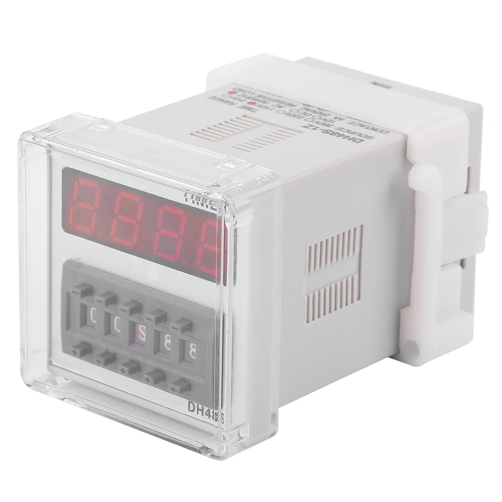 Temporizador de relé, DC 12/24V AC 110/220V Relé de tiempo Relé digital ...