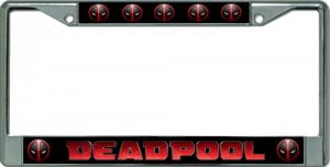 Deadpool Multi Logo Chrome License Plate Frame - Walmart.com