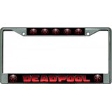 Deadpool Multi Logo Chrome License Plate Frame - Walmart.com