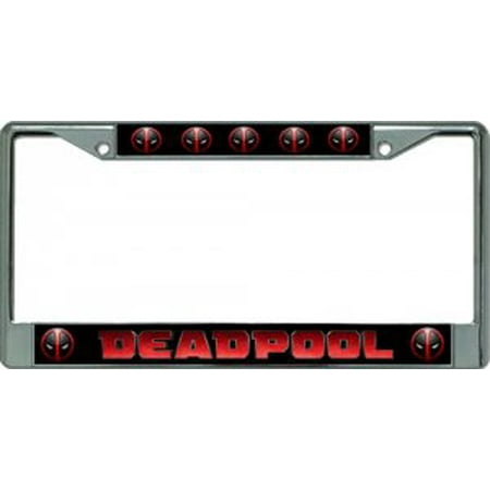 Deadpool Multi Logo Chrome License Plate Frame - Walmart.com