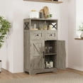 Veanerwood Rustic Farmhouse Storage Cabinet with Drawers and Shelves ...