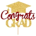Cake Topper Congratulations Decor Cap Shape Acrylic Glitter Party ...