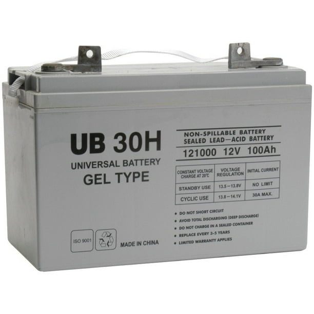 UB121000 (Group 30H) 12v 100ah Gel Type Battery - Walmart.com - Walmart.com