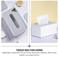 BESTYASH 1Pc Simple White Tissue Holder Box with Corrugated Design for ...