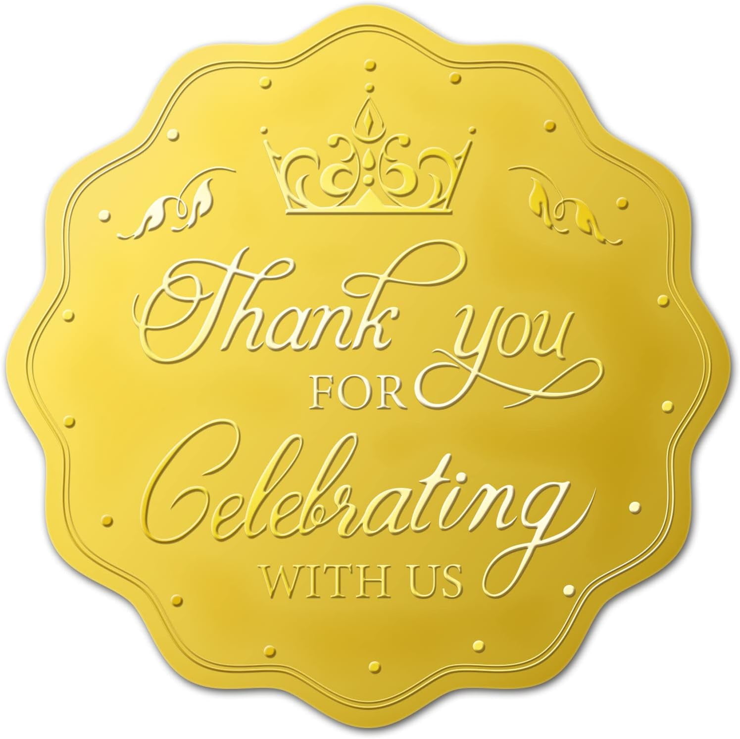 25Pcs Thank You for Celebrating with us Self Adhesive Gold Foil ...