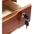 Wooden Desk Organizer with Drawers and Lock, Desktop Storage Cabinet ...