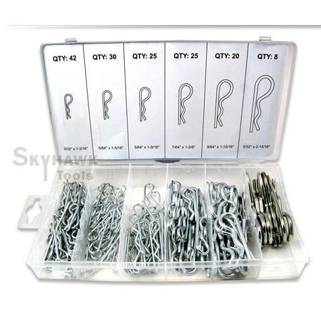Braveheart 125PCS R-shaped Cotter Pin Set 8 Sizes Tractor Pin Clips ...