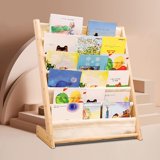 Kids Bookshelf 6-Layer Kids Sling Book Rack Shelf Organizer 29.5x11 ...