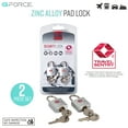 G-Force TSA-Approved 2-Pack Cast Zinc Alloy Pad Lock - Walmart.com
