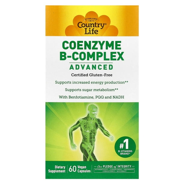 Suplemento Country Life Coenzyme B-Complex Advanced 60 cápsulas | Bodega Aurrera en línea