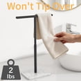 Adjustable T-Shape Hand Towel Holder Black(Marble) Base for Bathroom ...