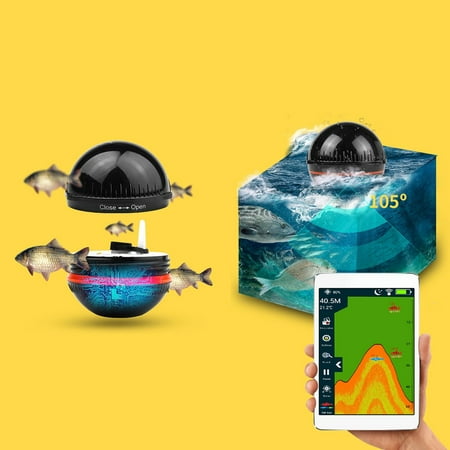 Portable Fish Finder BT USB Wireless Sonar Sensor Digital Echo Sounder ...
