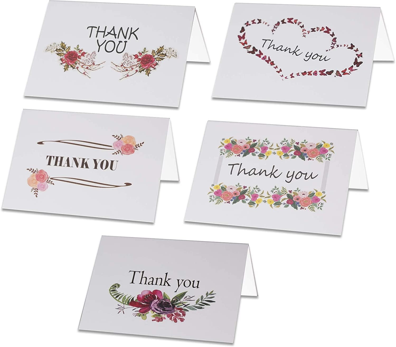 50 Amazing Thank you Note Card and Blank Greeting Space with 50 ...