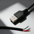 Switchable USB Power Cord 2 Pin Bare Wire Termination 5V/1A Voltages ...