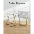 Folding TV Tray Table, Marbling - Stable TV Dinner Tray, Foldable Snack ...